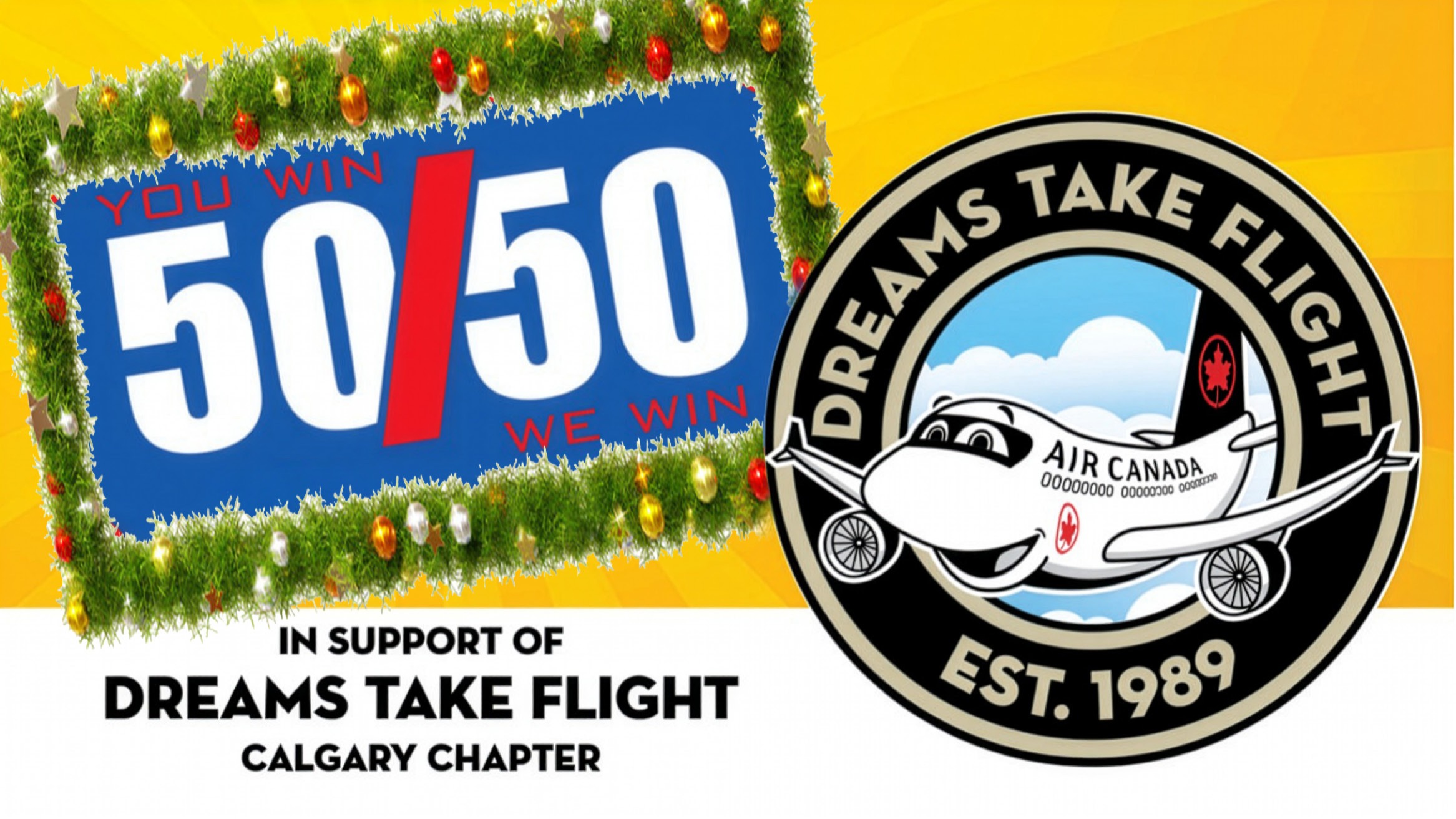 Dreams Take Flight Holiday 50/50 | Rafflebox