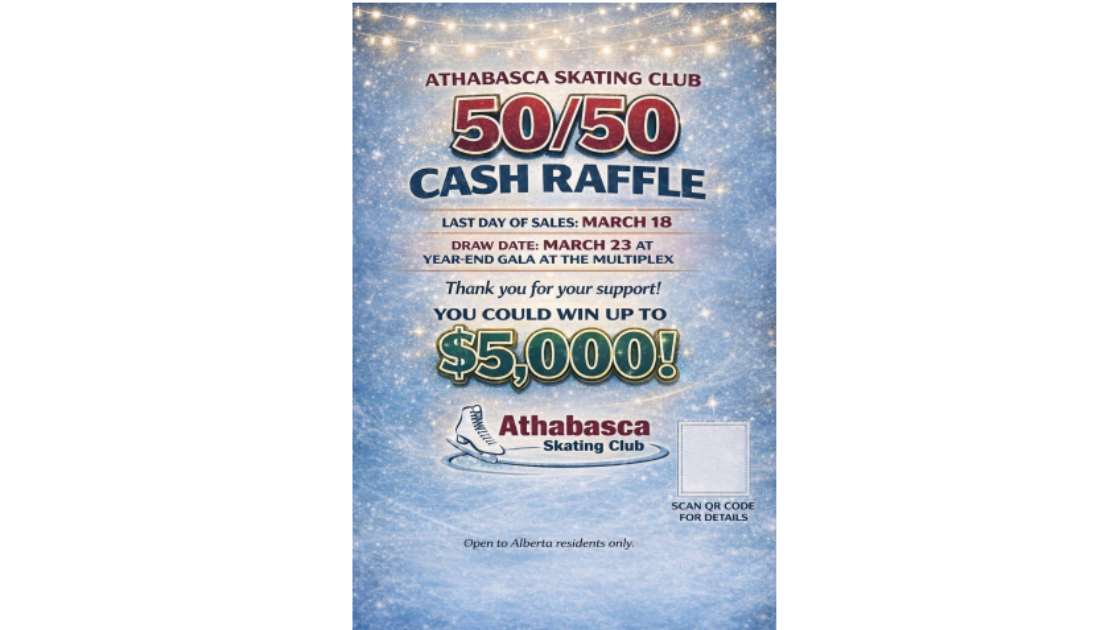 Athabasca Skating Club 50/50 Cash Raffle Fundraiser | Rafflebox