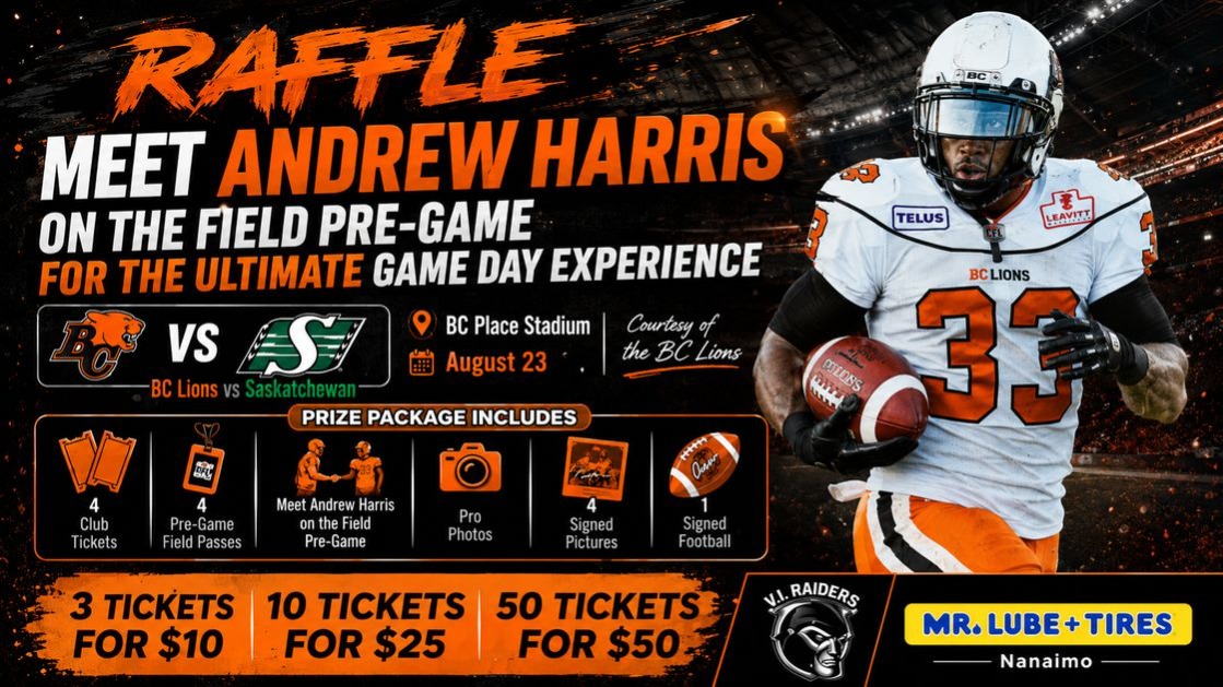 Andrew Harris VIP Experience Raffle — courtesy of the BC Lions!